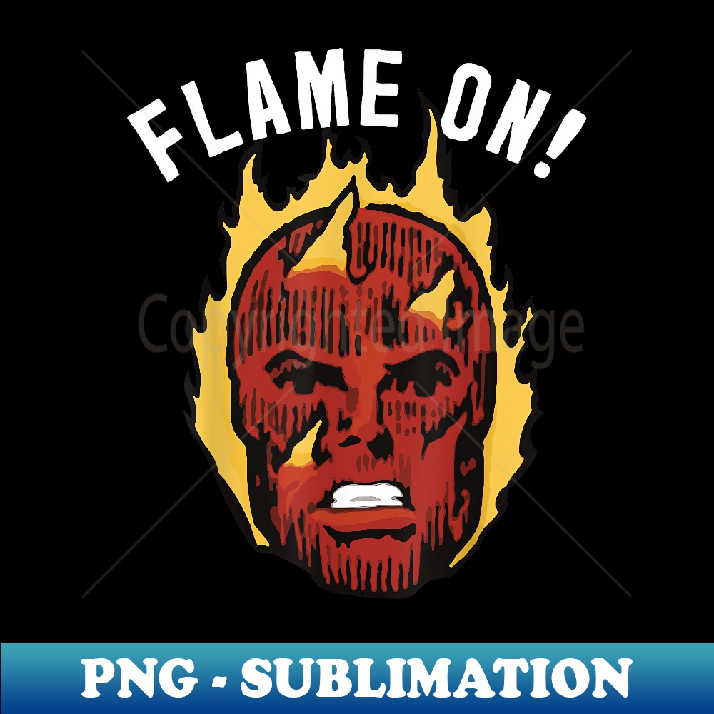 Marvel Fantastic Four The Human Torch Flame On Portrait - Ae | Inspire ...