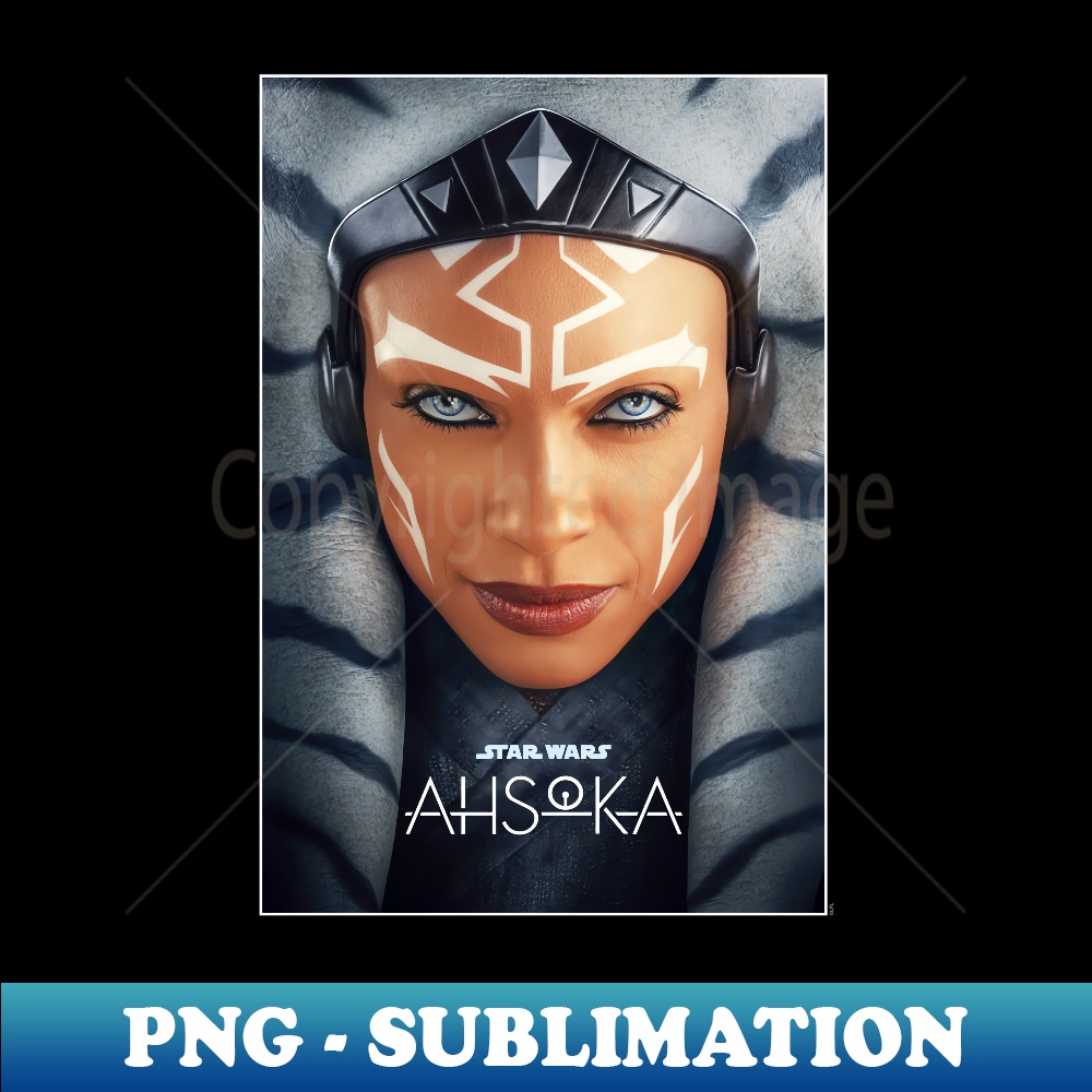Star Wars Ahsoka Tano Face & Logo Series Art Disney+ - PNG S - Inspire ...