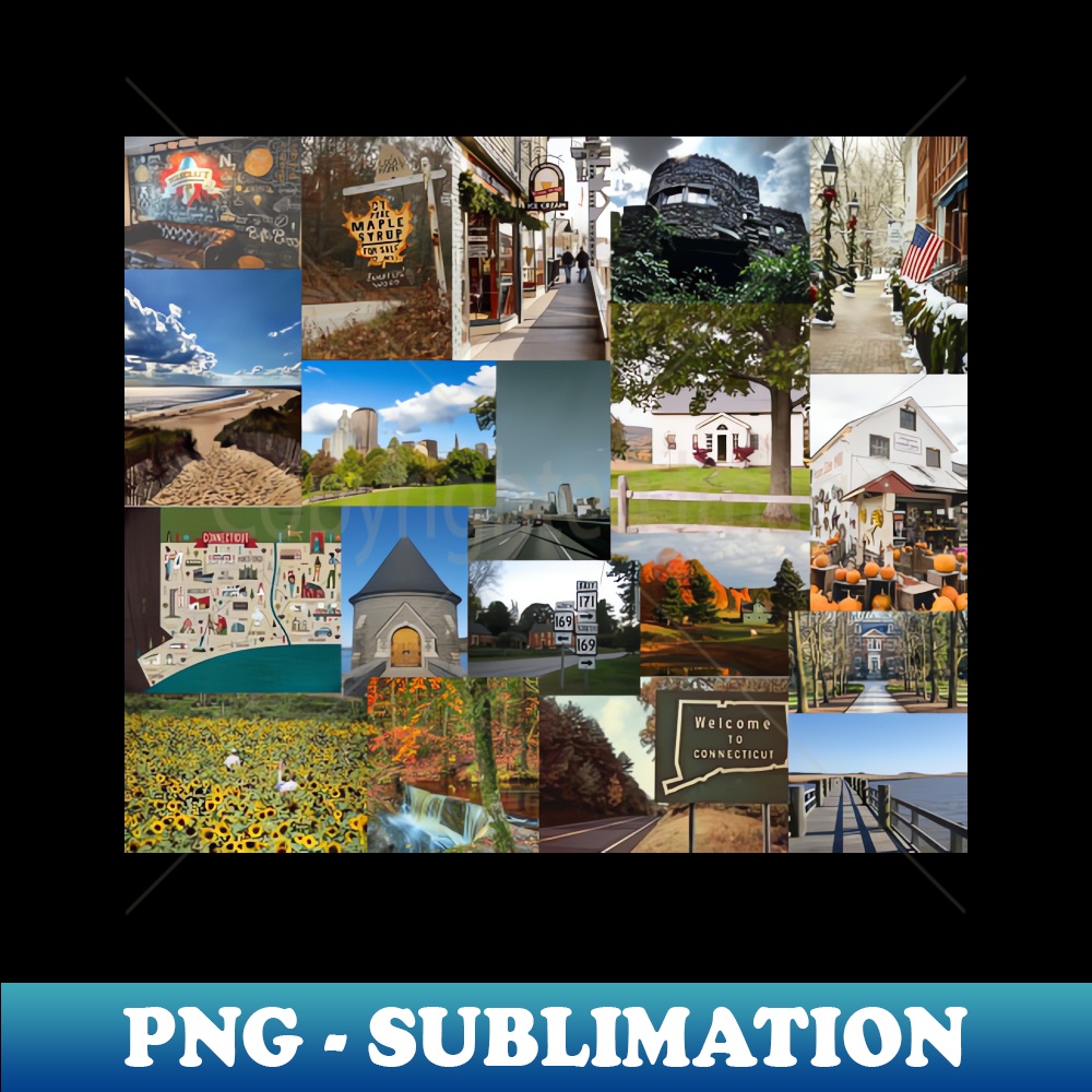 connecticut aesthetic collage - Vintage Sublimation PNG Down | Inspire ...