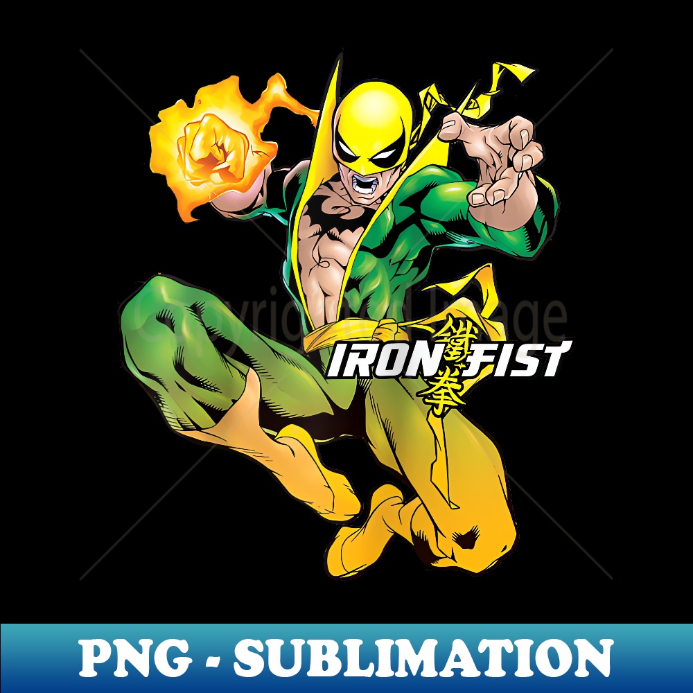 Marvel Iron Fist Action Shot Portrait Raglan Baseball - Prof | Inspire ...