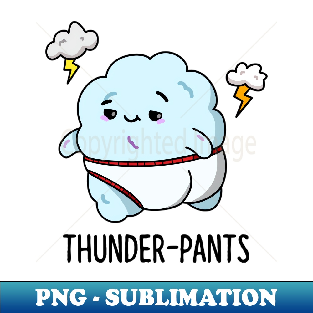 Thunderpants Cute Fart Cloud Pun - Vintage Sublimation PNG D | Inspire ...