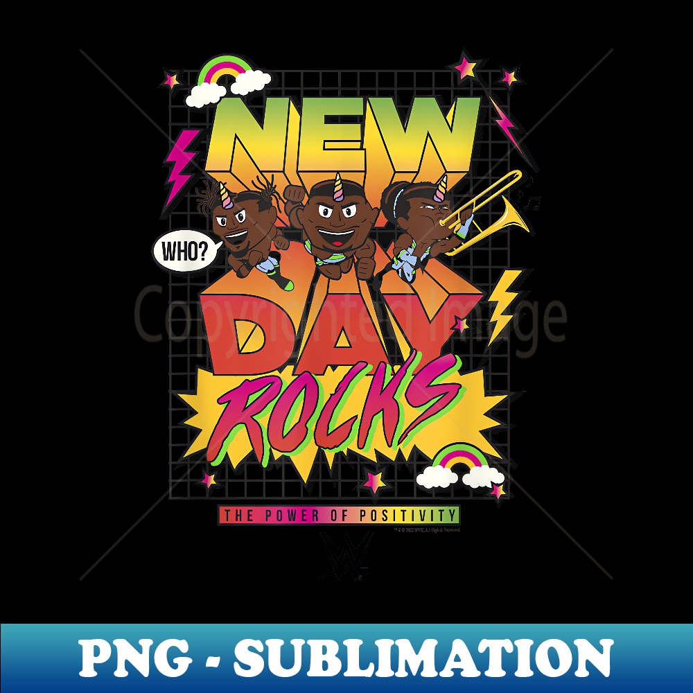 WWE The New Day Rocks Grid - Instant PNG Sublimation Downloa | Inspire ...