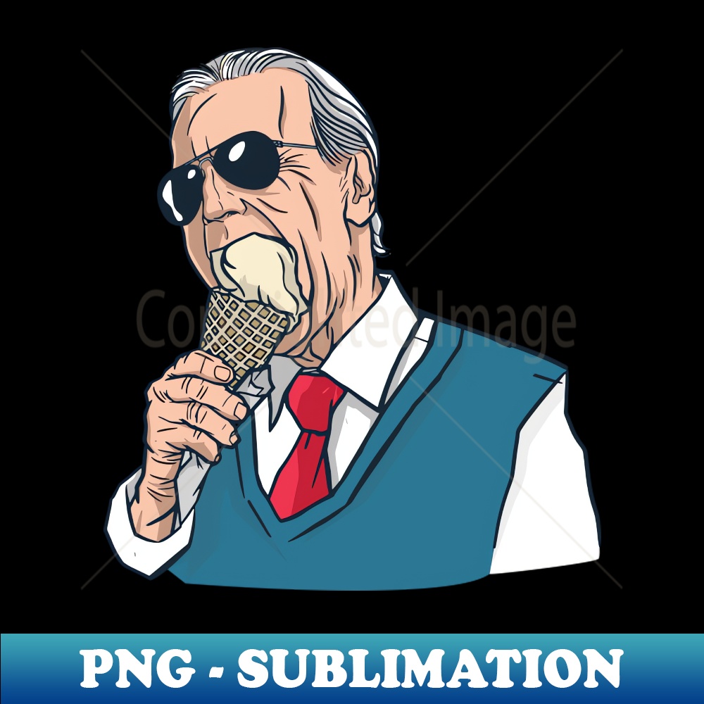 President Joe Biden Eating Ice Cream - Vintage Sublimation P | Inspire ...