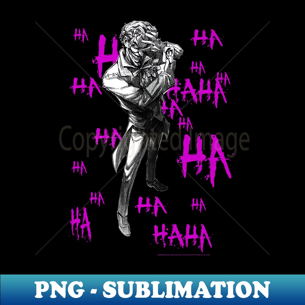 DC Comics Joker HAHAHA Portrait - Decorative Sublimation PNG | Inspire ...
