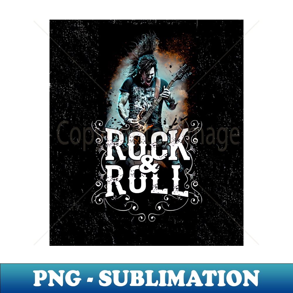 Rock and Roll Guitarist No 2 on a Dark Background - PNG Tran | Inspire ...