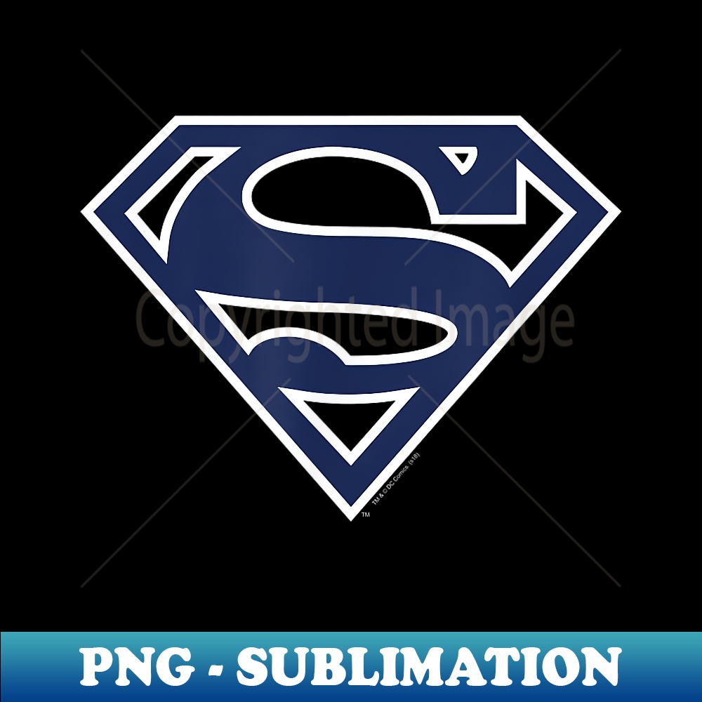 Superman Navy & White Shield T - PNG Transparent Sublimation | Inspire ...