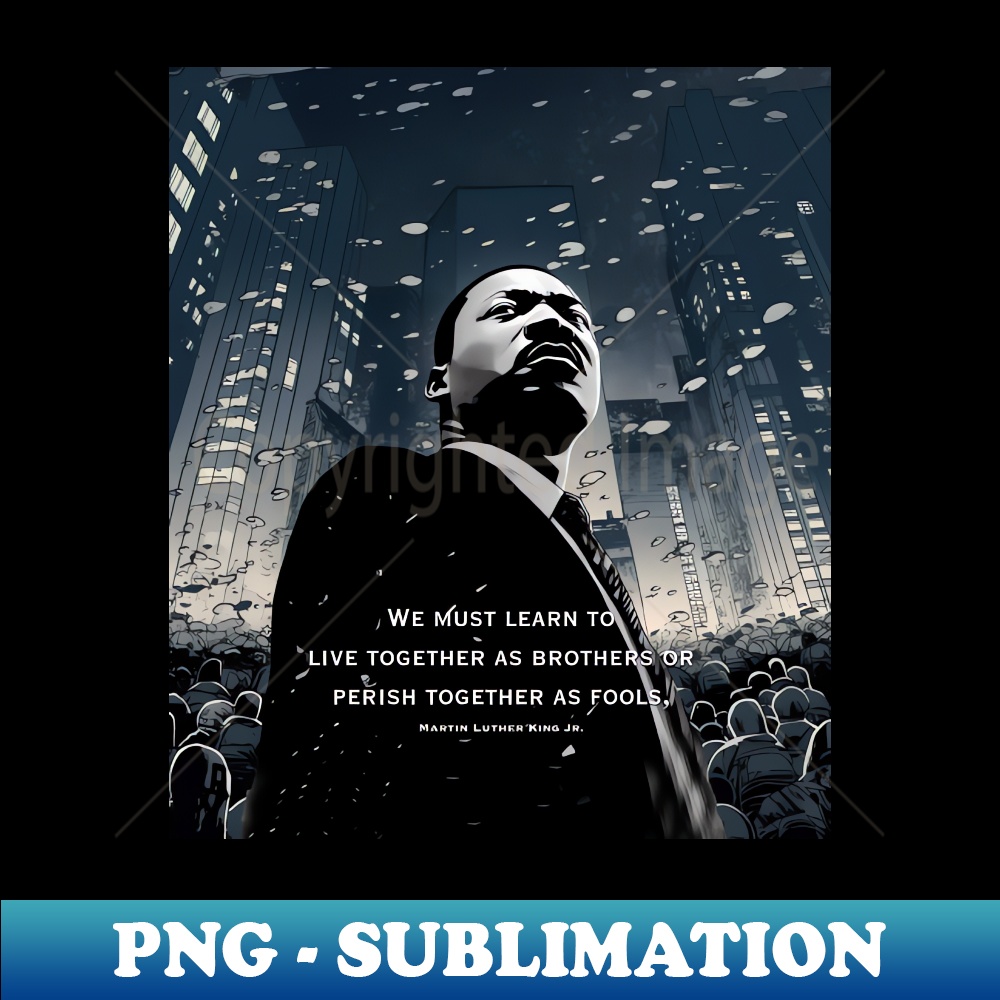 Dr Martin Luther King Jr The Power of Unity on a Dark Backgr | Inspire ...