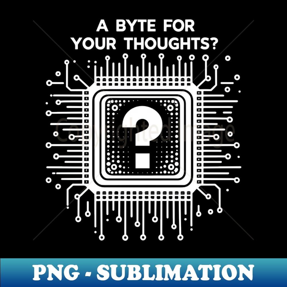 A Byte For Your Thoughts - Artistic Sublimation Digital File | Inspire Uplift