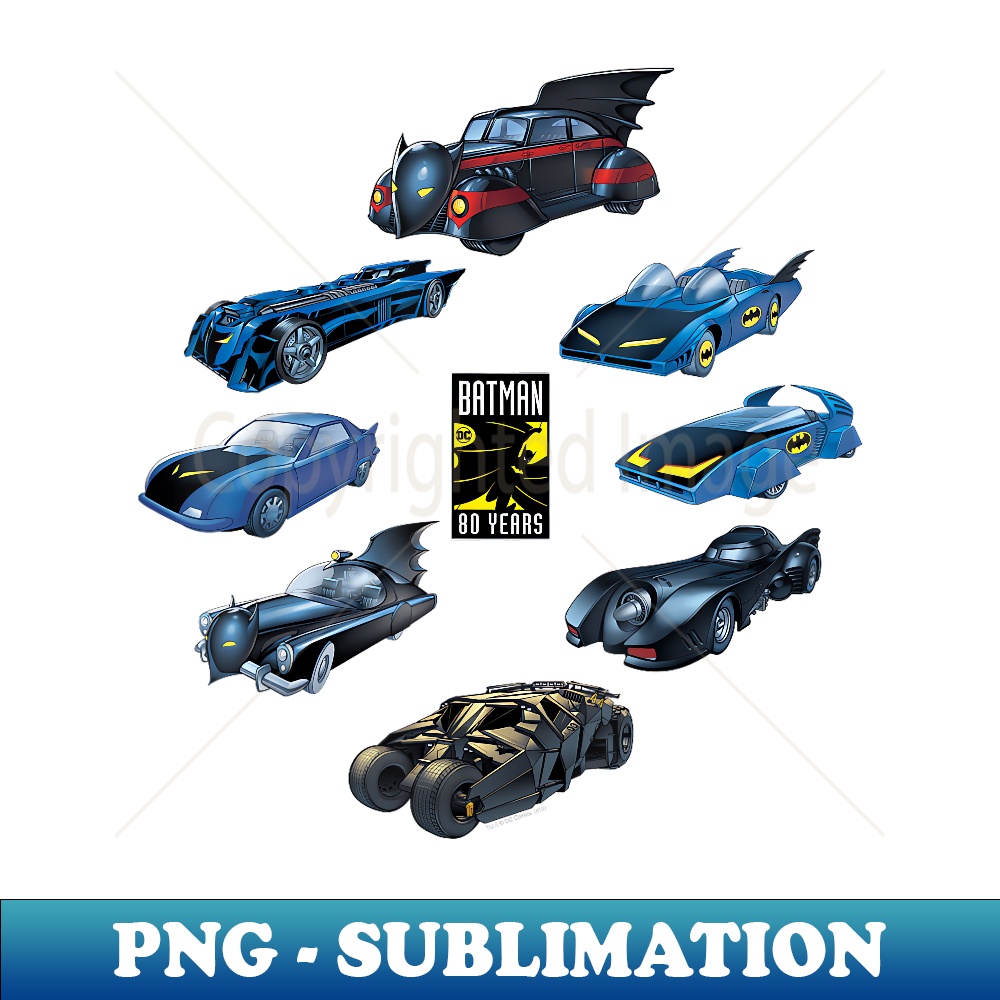 Batman 80 Years Batmobile Oval - Aesthetic Sublimation Digit - Inspire ...