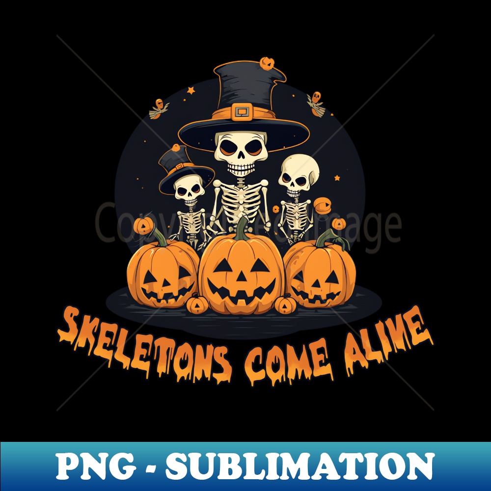 Skeletons Comes Alive in Halloween - PNG Sublimation Digital | Inspire ...