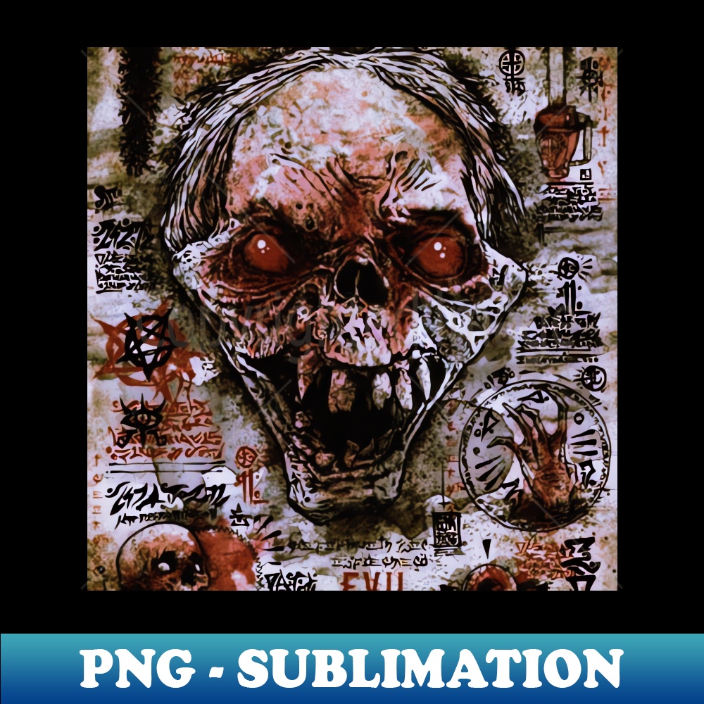 evil demon curse - Retro PNG Sublimation Digital Download - | Inspire ...