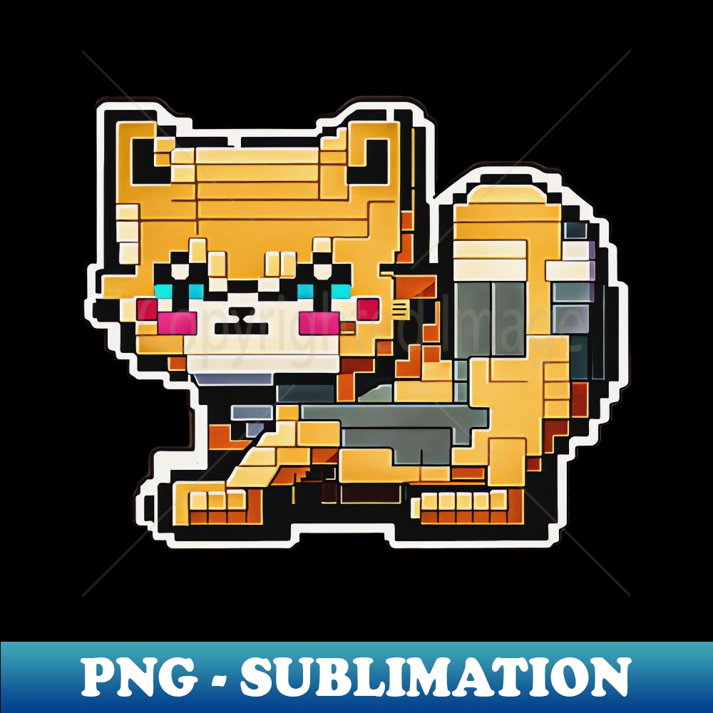 PIXEL CAT - PNG Transparent Digital Download File for Sublim | Inspire ...
