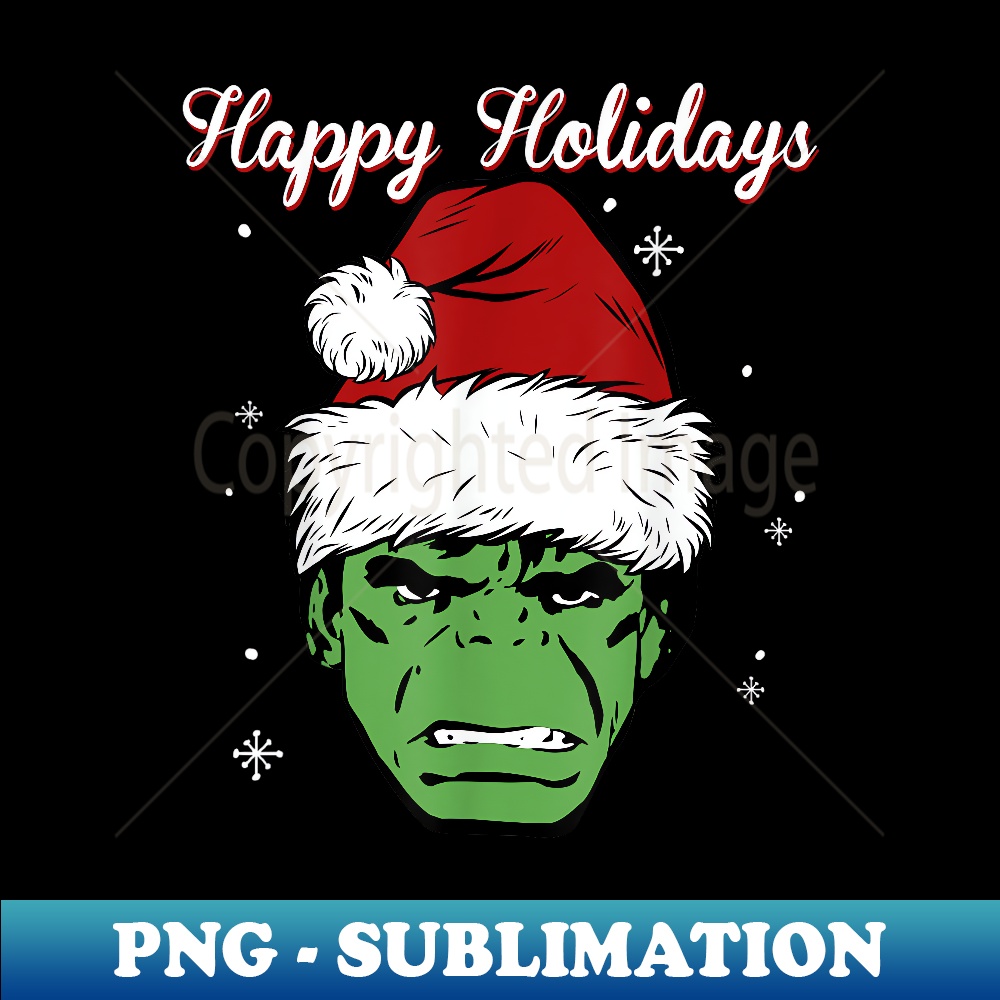 Marvel Hulk Santa Hat Happy Holidays Portrait Christmas - Ex | Inspire ...