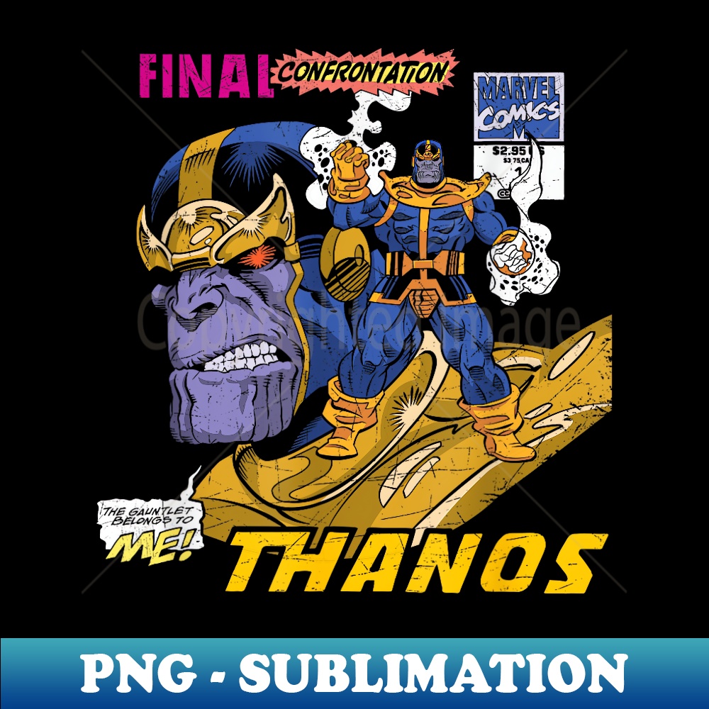 Marvel Comics Thanos Final Confrontation Retro - Modern Subl | Inspire ...