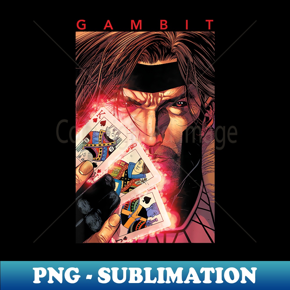 Marvel X-Men Gambit Glowing Cards Graphic - PNG Sublimation | Inspire ...