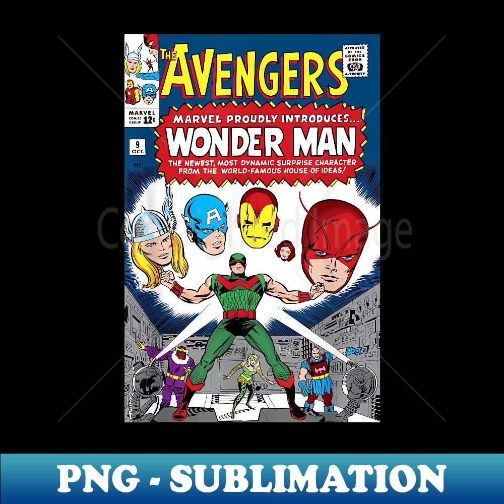 Marvel Avengers Presenting Wonder Man Comic Cover - PNG Tran | Inspire ...