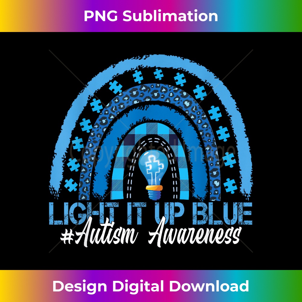 Light It Up Blue Rainbow Autism Awareness - Classic Sublimat | Inspire ...