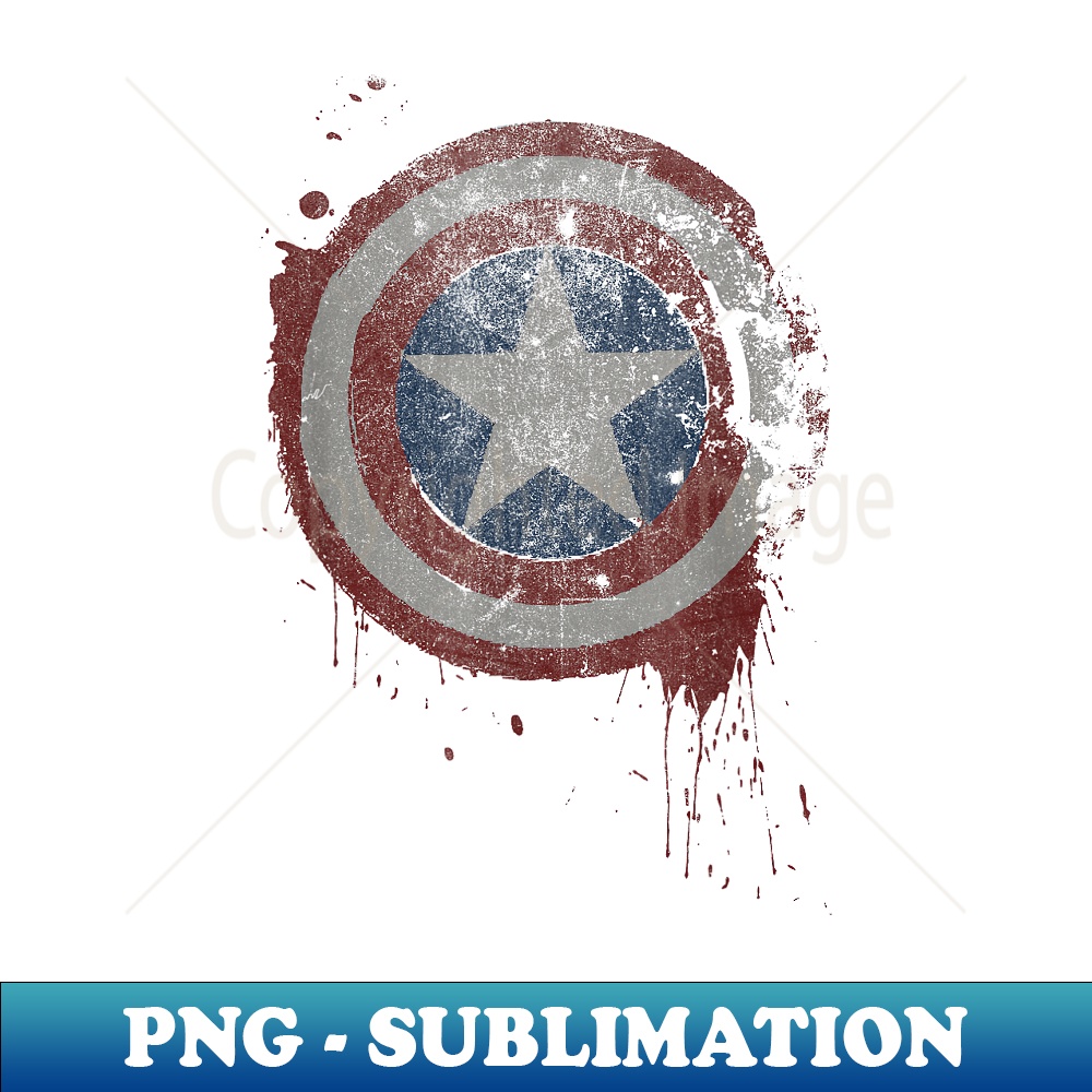 Marvel Comics Classic Distressed Drip Captain America Shield | Inspire ...