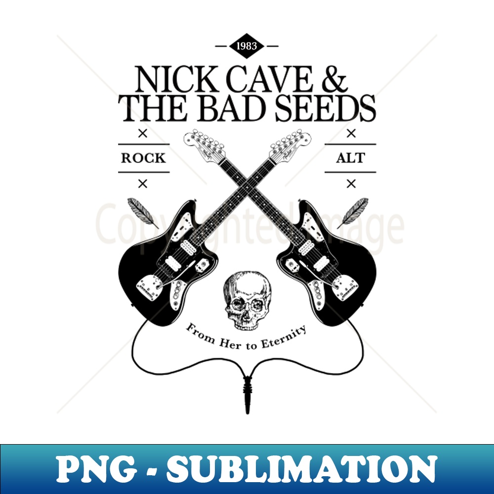 Nick Cave and The Bad Seeds Guitar Vintage Logo - Sublimatio | Inspire ...