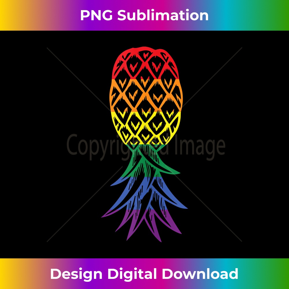 Pineapple Upside Down Singers Lifestyle Rainbow Tank Top - | Inspire Uplift