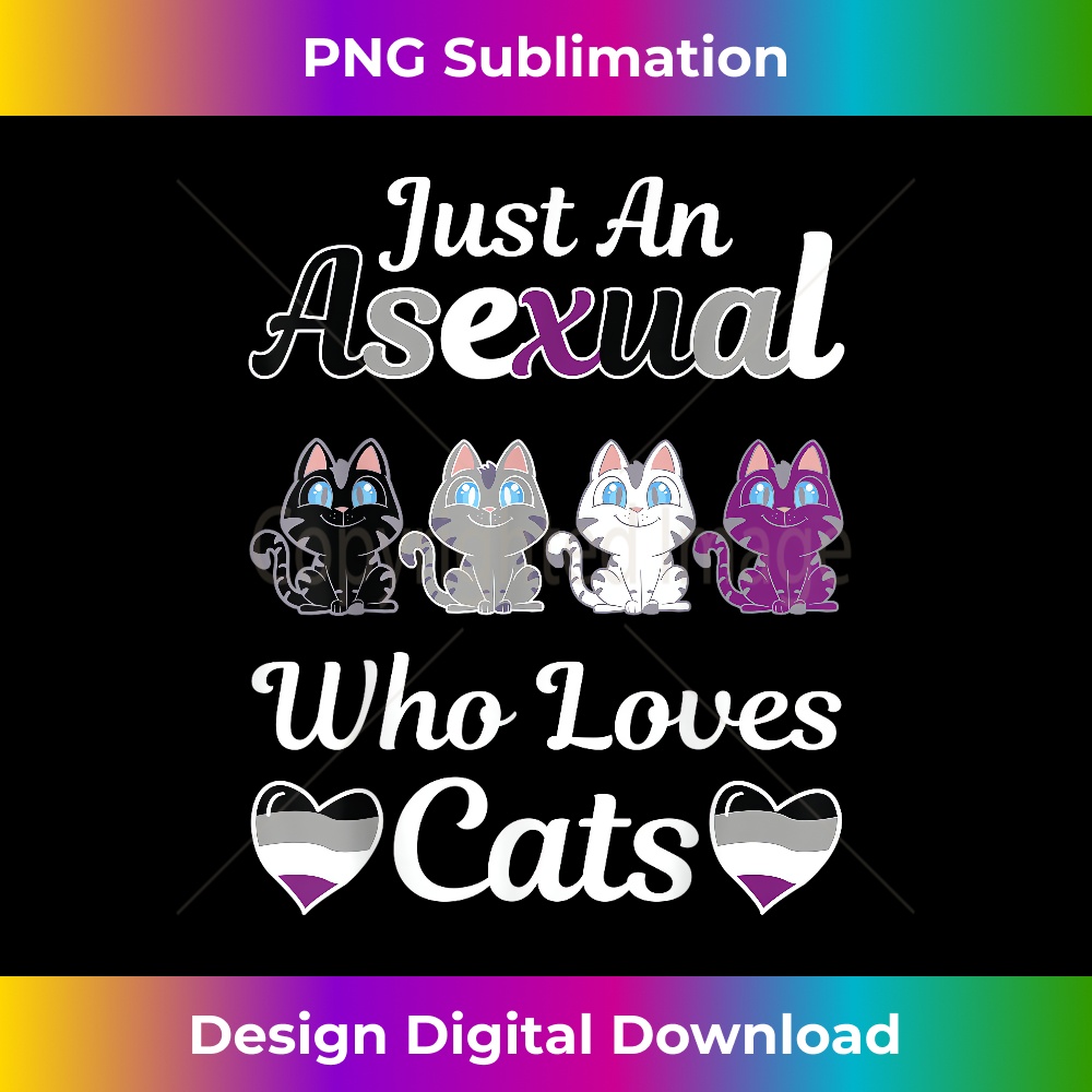 Just An Asexual Who Loves Cats Kawaii Cat Asexuality Pride - | Inspire ...