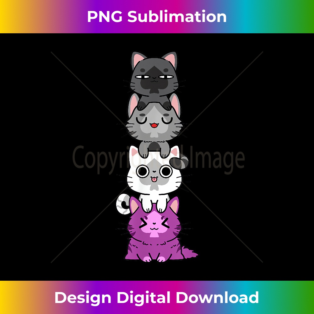 Kitten Stack Cute Neko Spades Pile LGBT Asexual Pride Gift - | Inspire ...