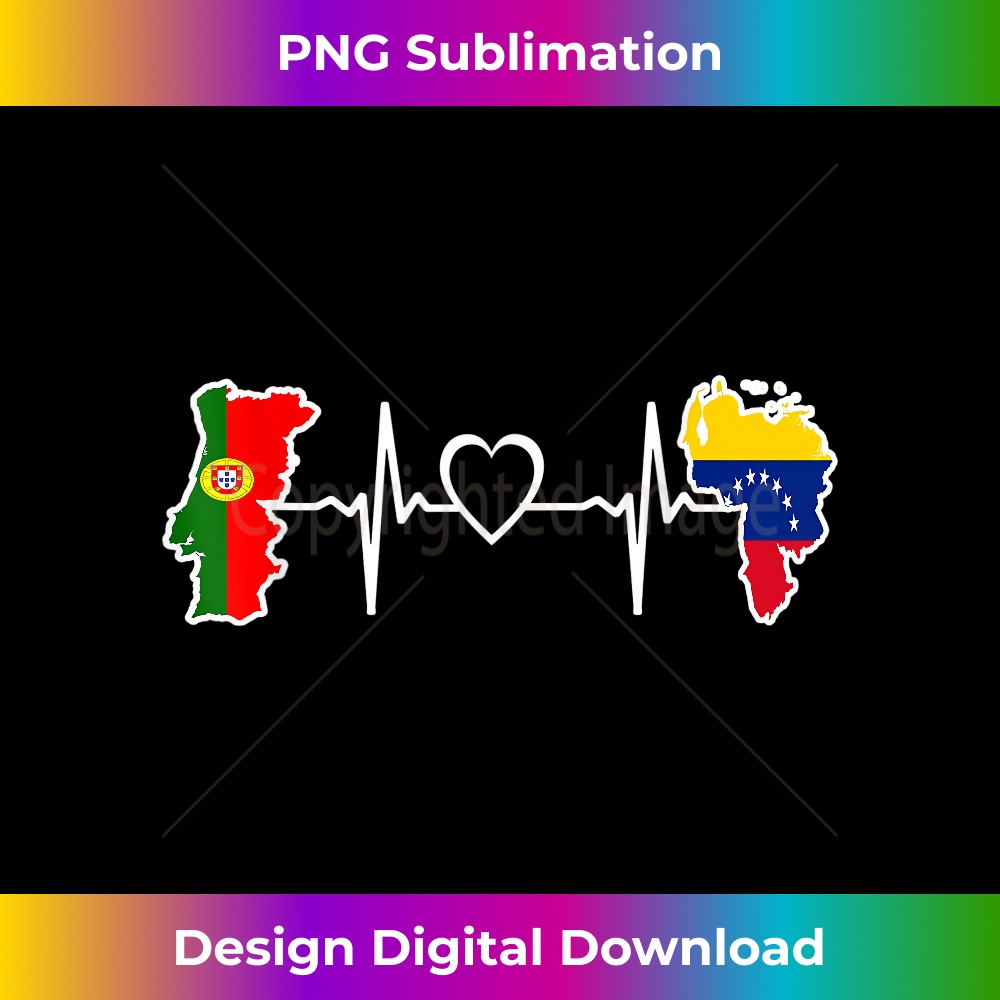 Portugal Venezuela Flag Portuguese Venezuelan Heartbeat - Su | Inspire ...