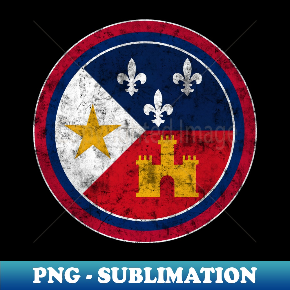 Acadian Cajun Flag Roundel - Distressed vrsion - Exclusive S | Inspire ...