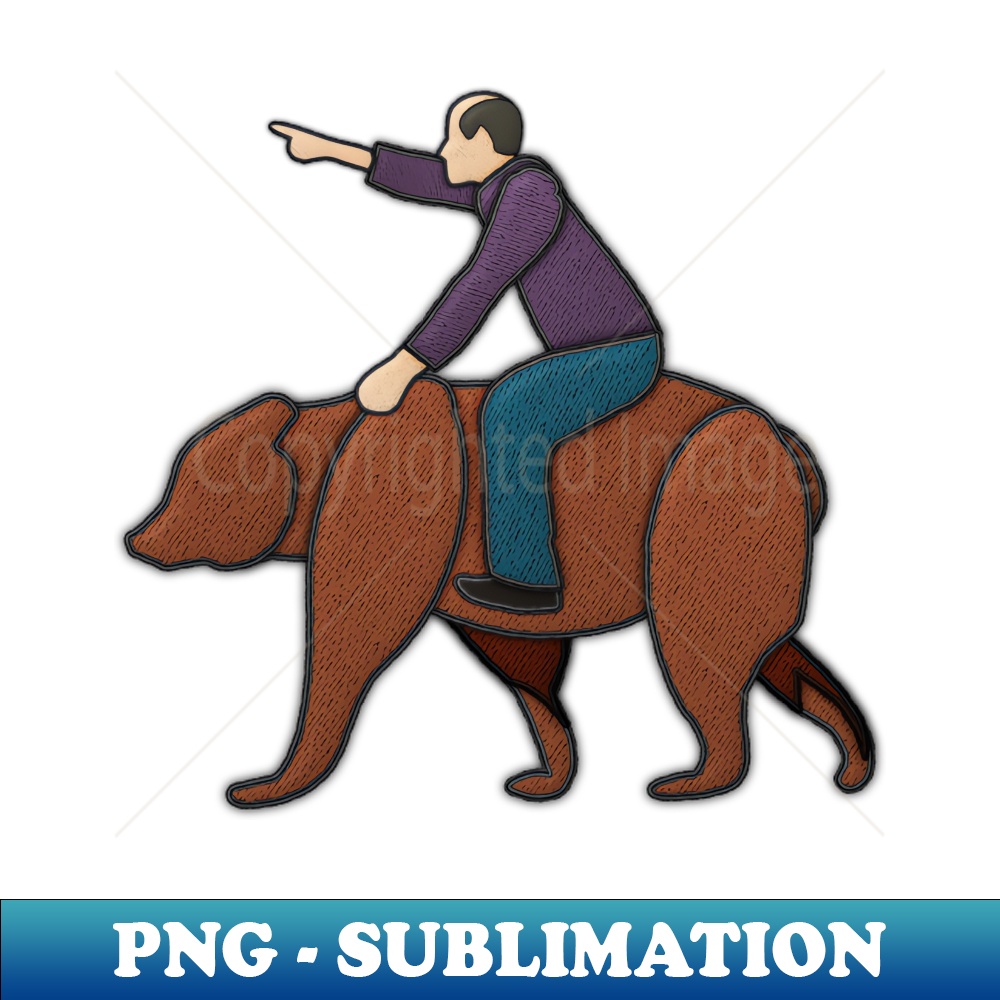 Man Riding Bear - PNG Transparent Sublimation File - Spice U | Inspire ...