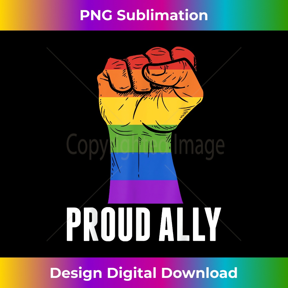 Proud Ally Rainbow Hand Fist LGBT Rainbow Pride Gift - Sleek | Inspire ...