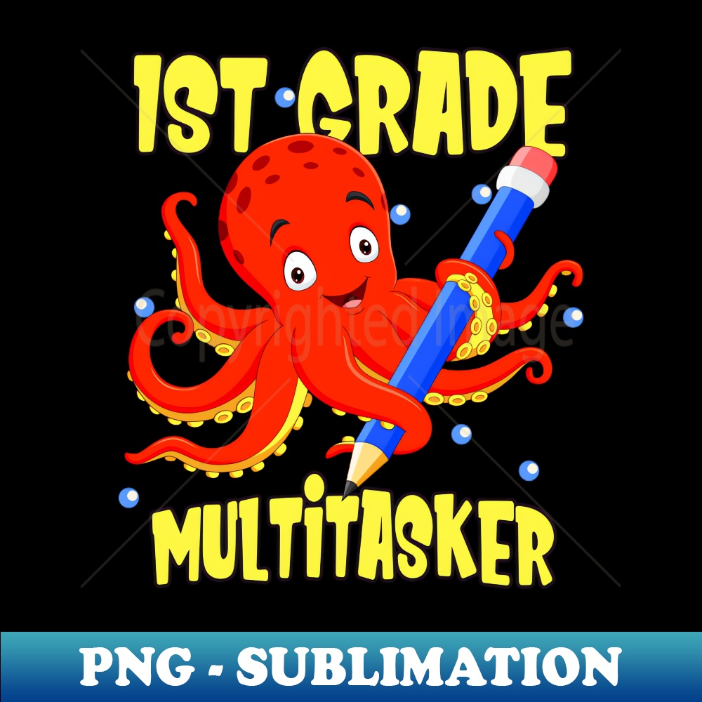 1st Grade Cute Octopus First Grader School Kids - Unique Sub - Inspire ...