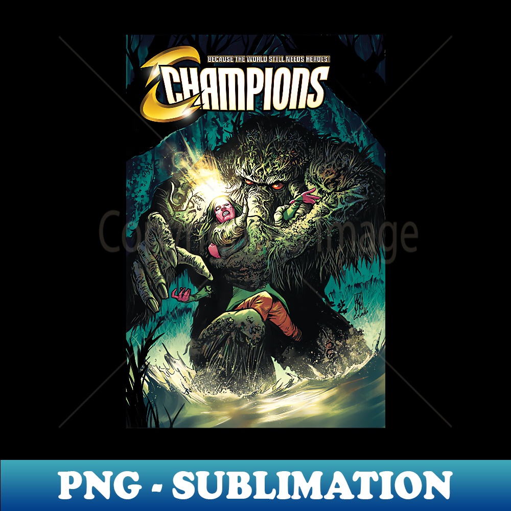 Marvel Champions Swamp Monster Cover - Retro PNG Sublimation - Inspire ...