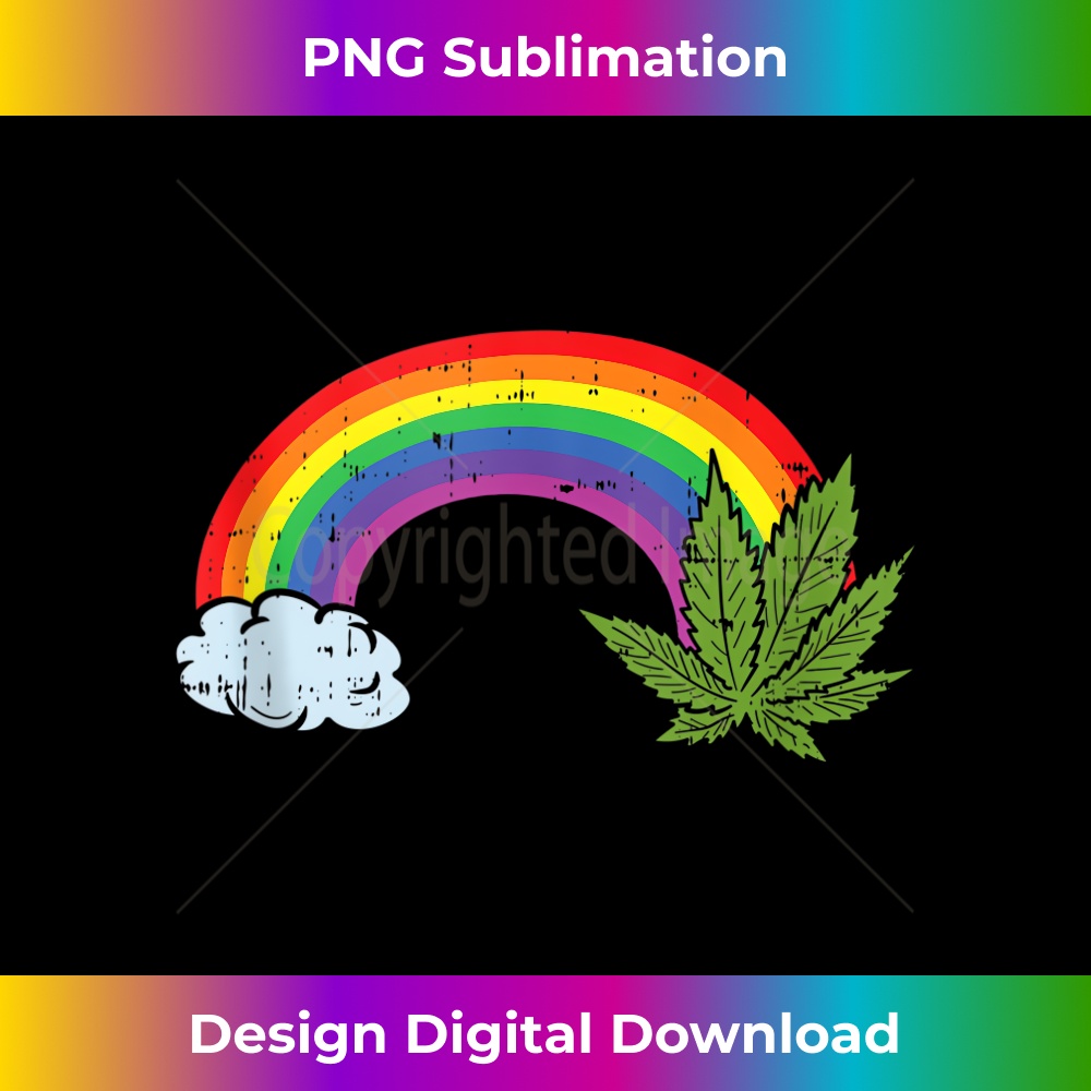 Rainbow Weed Cannabis Marijuana 420 Pot Smoker Stoner Gift T | Inspire ...