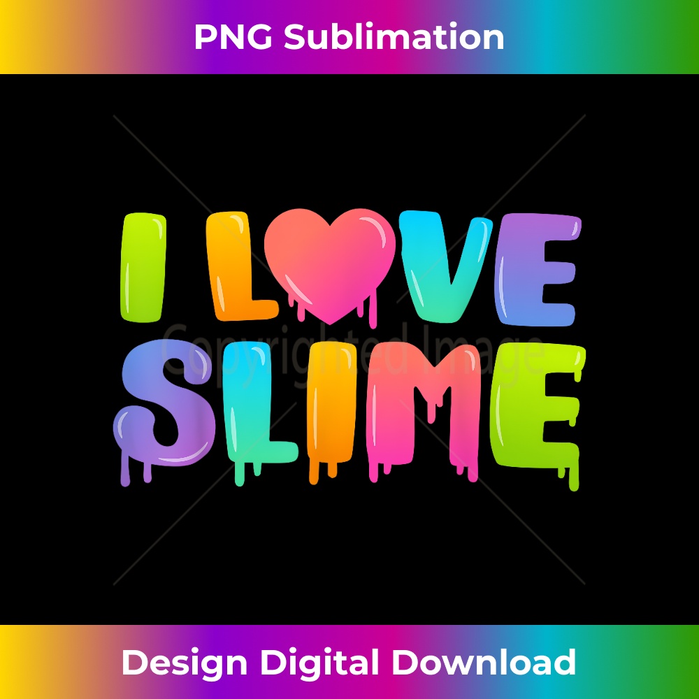I Love Slime DIY Slime Lovers Kids Girls Boys Heart Rainbow | Inspire ...