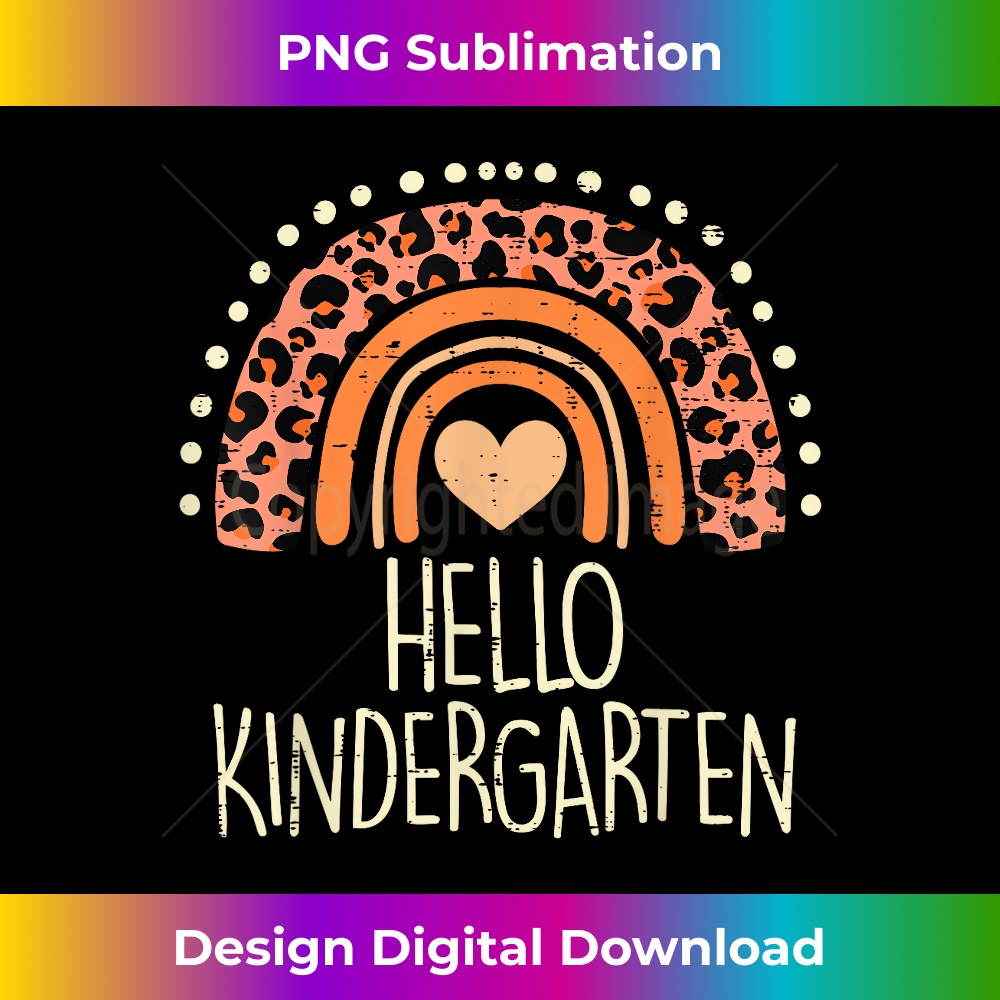 Leopard Rainbow Hello Kindergarten First Day Teacher - Eco-F - Inspire ...