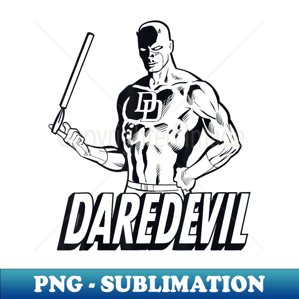 Marvel Daredevil Classic Retro Tonal LineArt Graphic - Exclu | Inspire ...