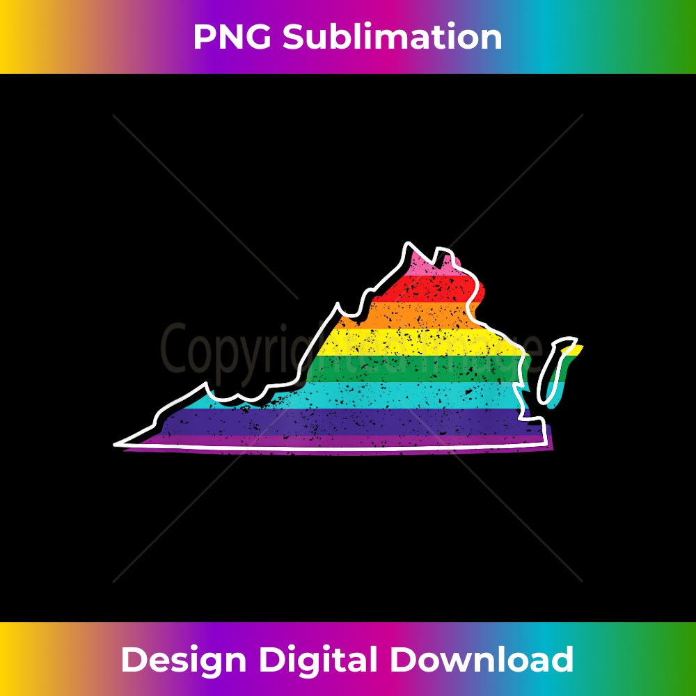 Rainbow Virginia Gay Pride Flag Vintage - Timeless PNG Subli | Inspire ...
