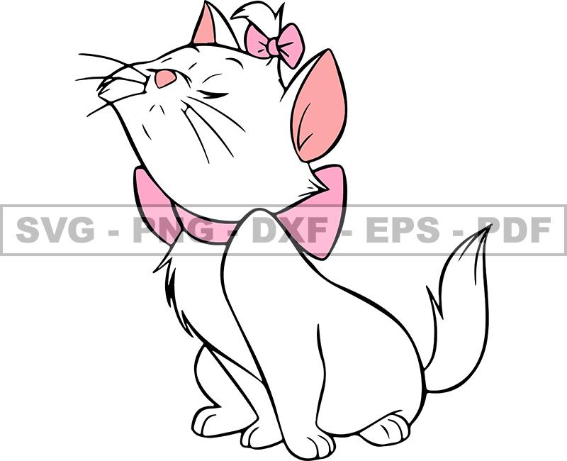 Disney Cat Marie Svg, Kitten Cat Marie Png, Cartoon Customs - Inspire ...