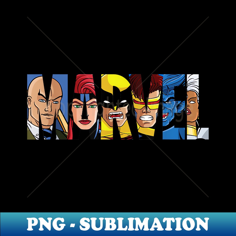 Marvel Logo with X-Men Inside - Trendy Sublimation Digital D | Inspire ...