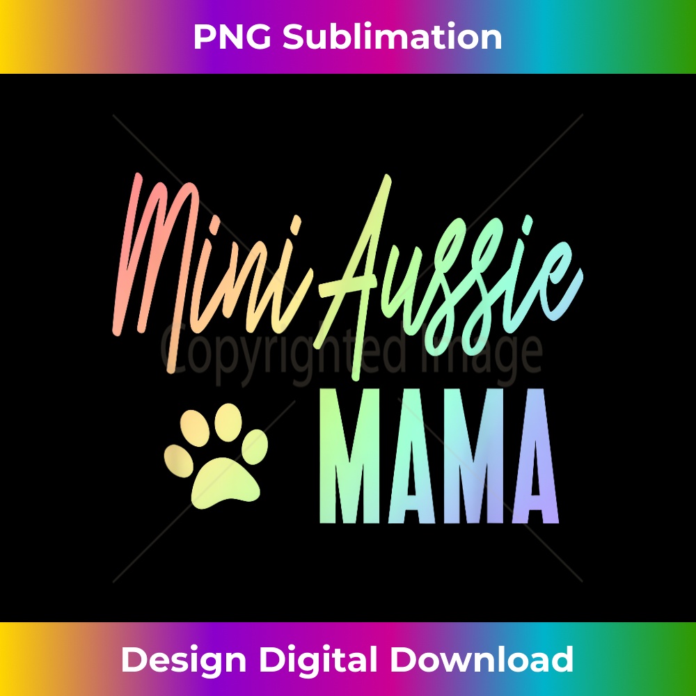 Mini Aussie Mama Rainbow Paw Print Australian Shepherd Mom - | Inspire ...