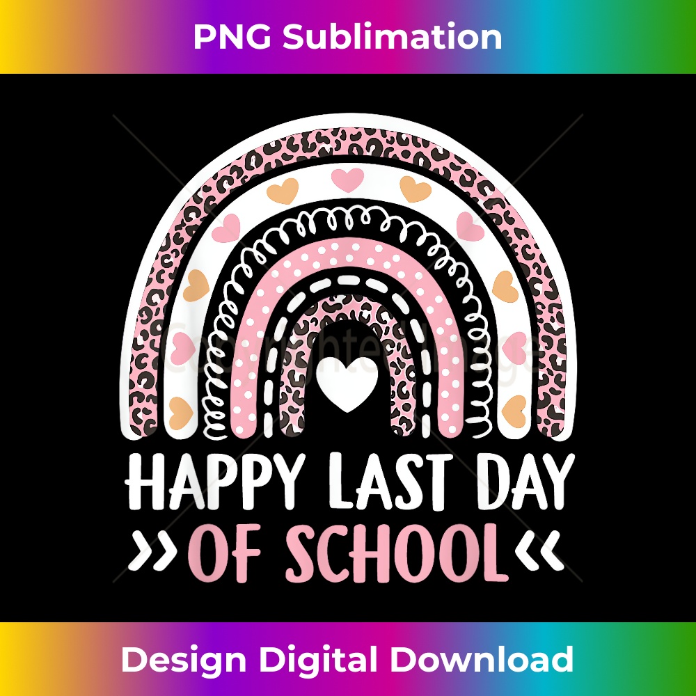 Happy Last Day Of School Teacher Student Graduation Rainbow - Inspire ...