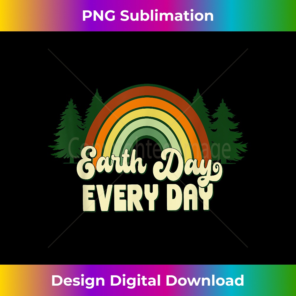 Earth Day Everyday Rainbow Pine Trees - Minimalist Sublimati - Inspire ...