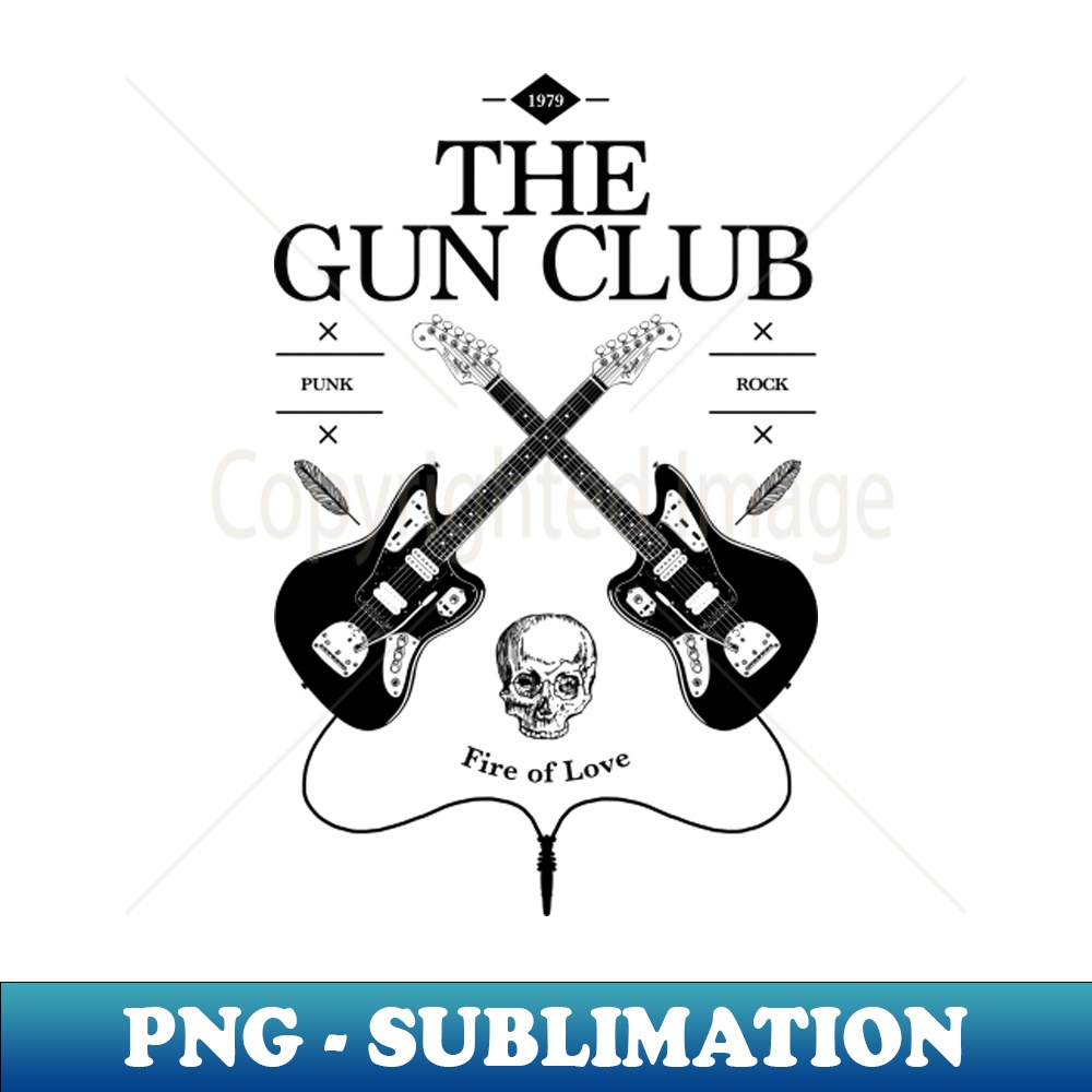 The Gun Club Guitar Vintage Logo - Unique Sublimation PNG Do | Inspire ...