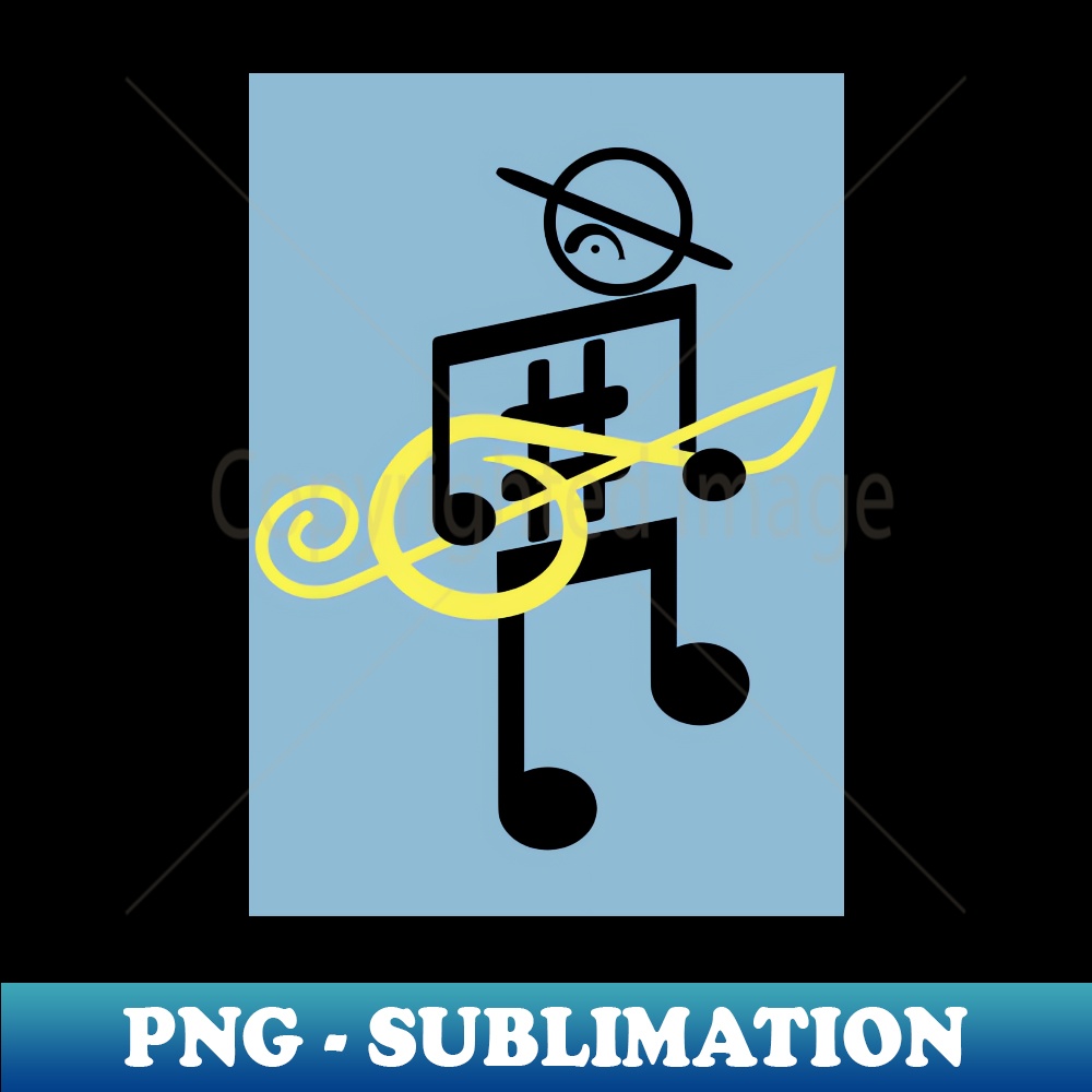 Noteman sheet music man yellow treble key - Sublimation-Read - Inspire ...