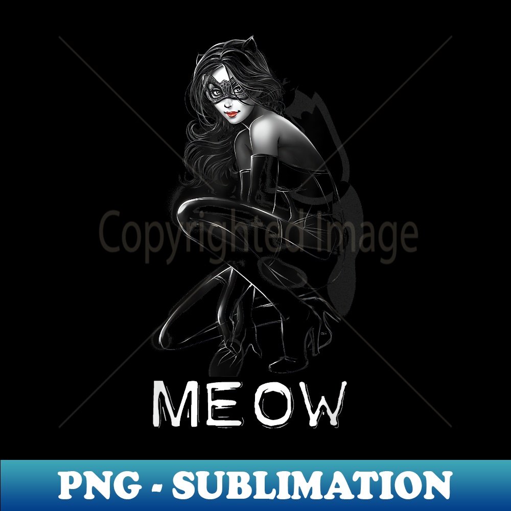 DC Catwoman Text Meow - PNG Transparent Digital Download Fil | Inspire ...