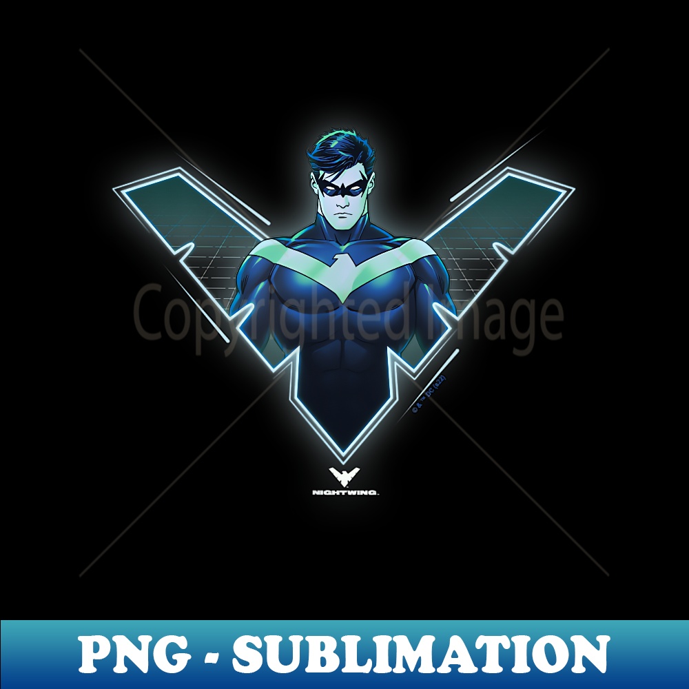 DC Comics Batman Nightwing Neon Glow Logo - Creative Sublima - Inspire ...