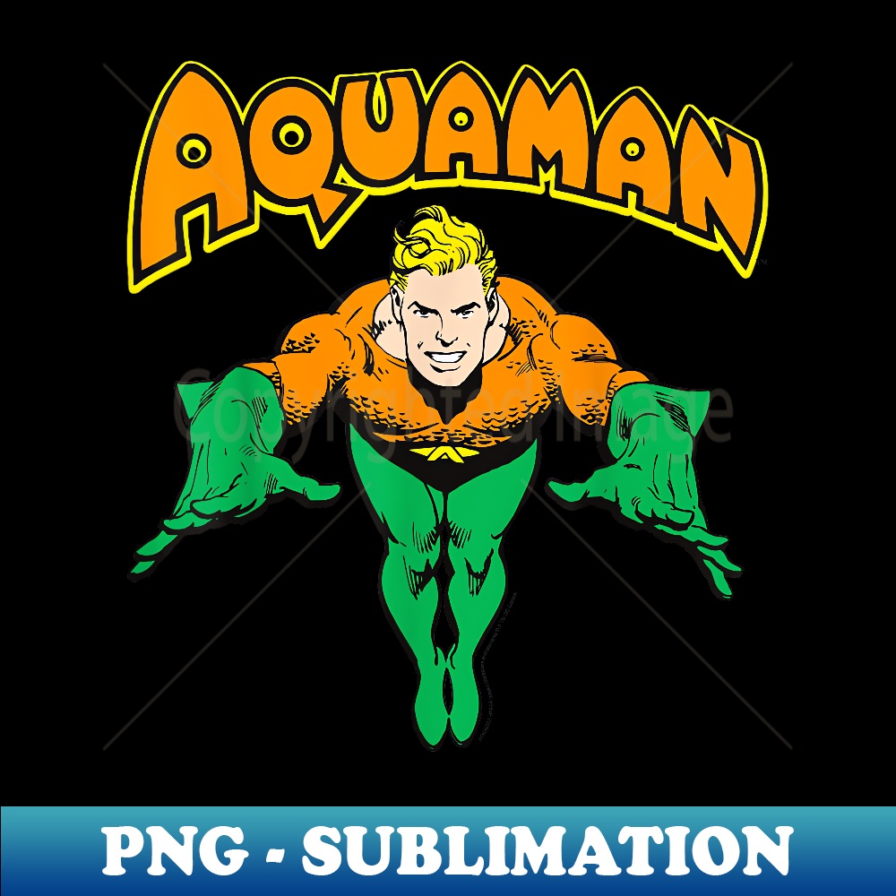 DC Comics Aquaman Vintage Portrait Logo - Elegant Sublimatio | Inspire ...