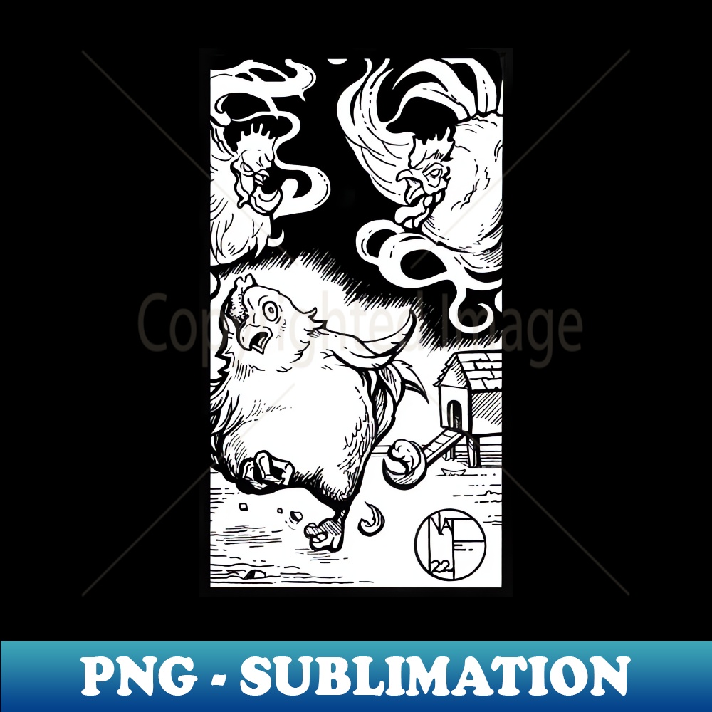 Ghost Chickens - Black Outlined Version - Vintage Sublimatio | Inspire ...