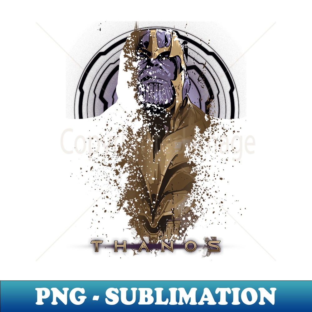 Marvel Avengers Endgame Thanos Disintegrating Portrait Logo | Inspire ...