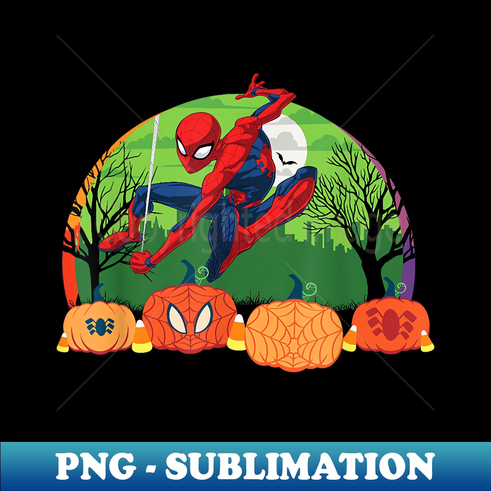 Marvel Spider-Man Spooky Halloween Night with Pumpkins - Ins | Inspire ...